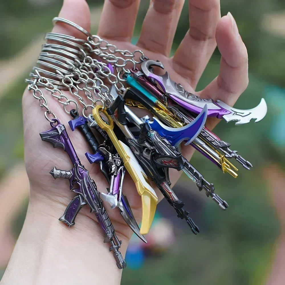 Valorant Keychains Set Reaver Karambit Knife Vandal Metal Game Periphe ...