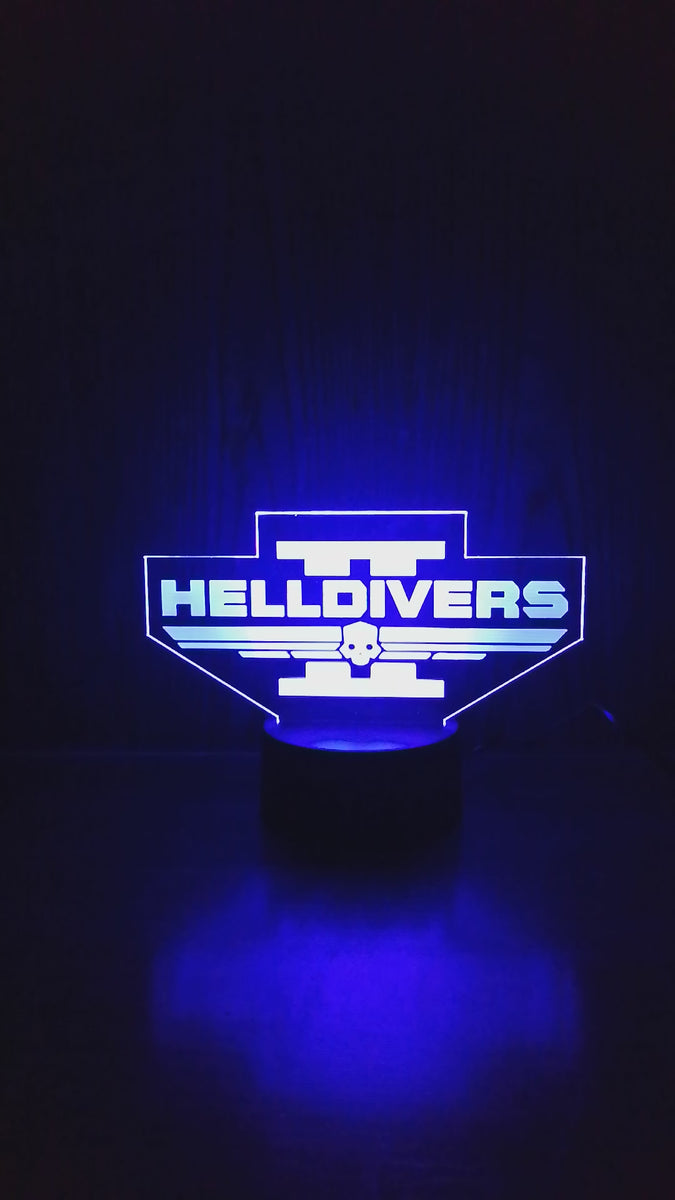 Helldivers 2 Superearth Logo 3d LED – Gamer Diorama