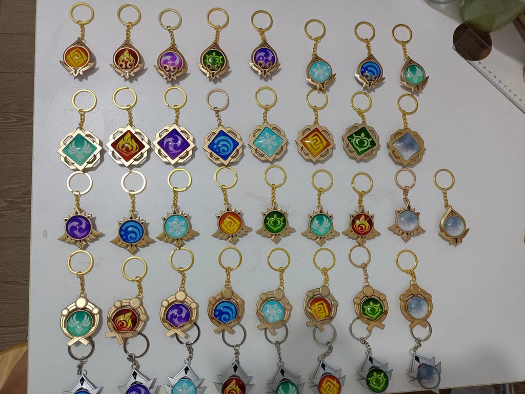 Genshin Impact Vision Keychains – Gamer Diorama