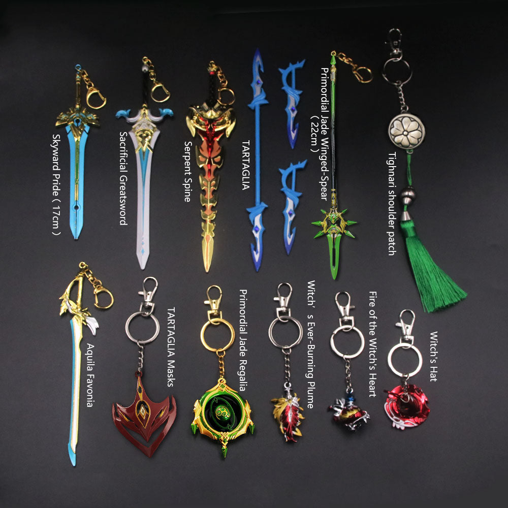 Genshin Impact Weapons Keychain – Gamer Diorama