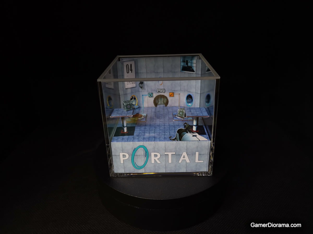 Portal Diorama Cube Printed-Hardcopy [Photo] – Gamer Diorama