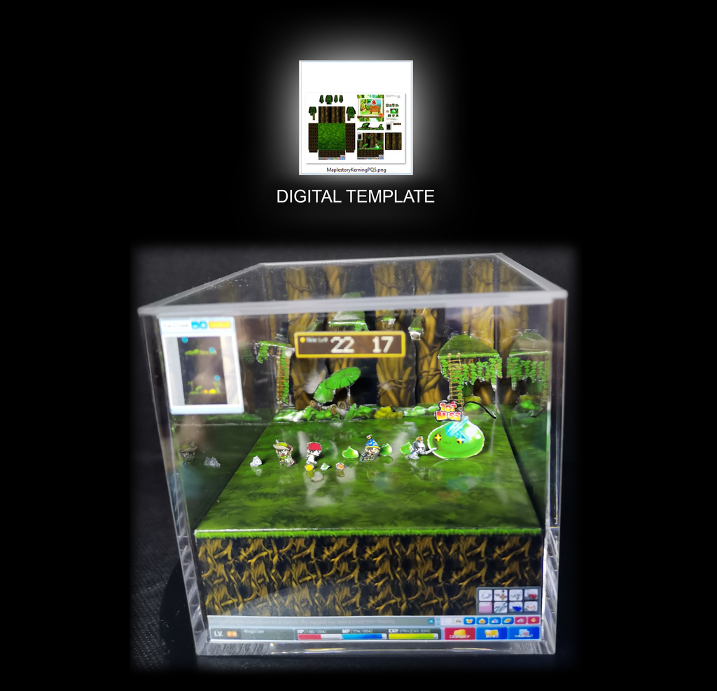 MapleStory Diorama Cube Digital Template [Digital Download] – Gamer Diorama