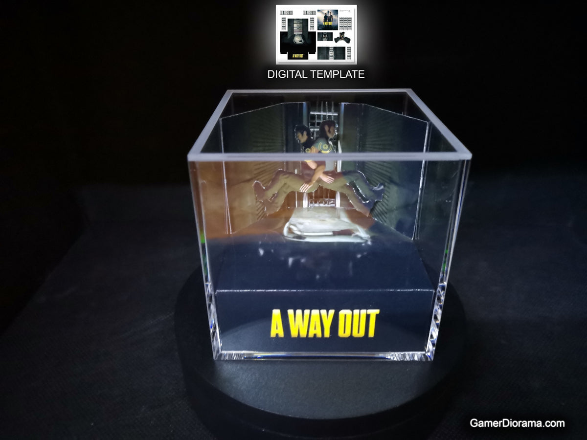 A Way Out Diorama Cube Digital Template [Digital Download] – Gamer Diorama